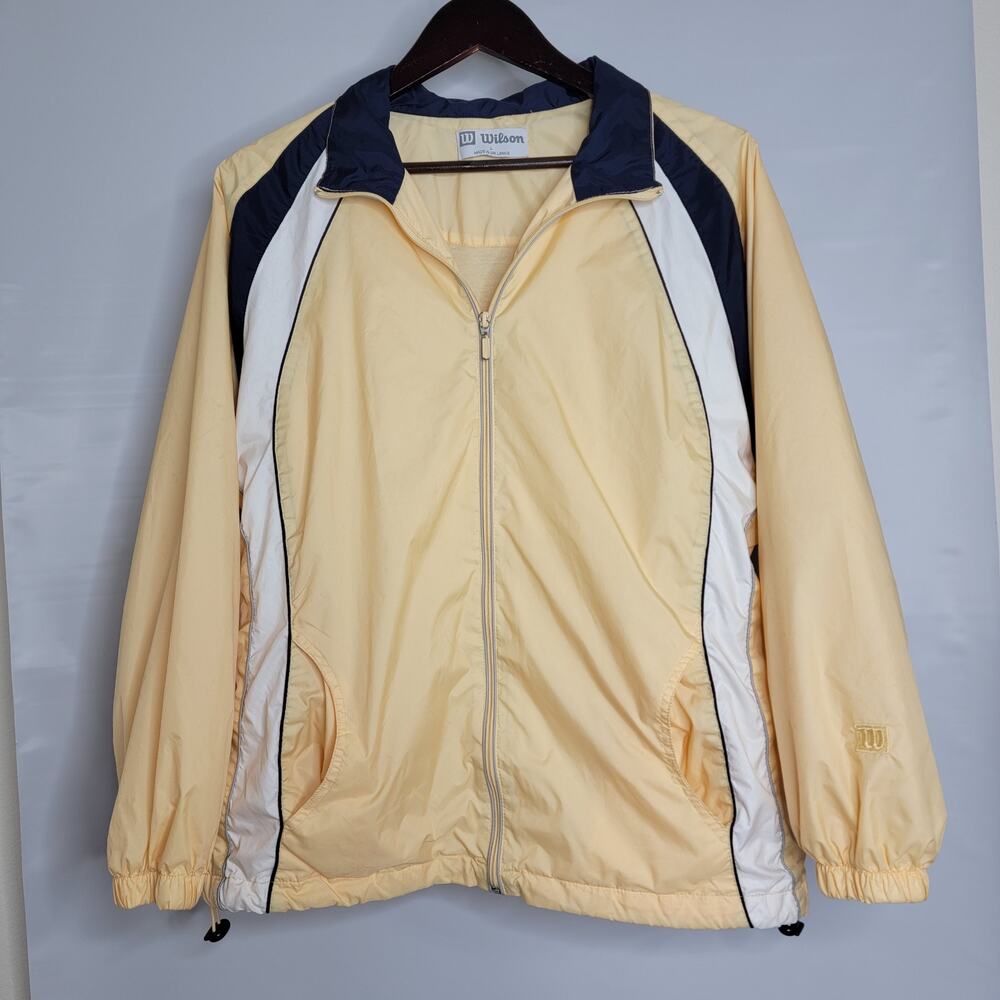Vintage Wilson Windbreaker Jacket 90's Full Zip Sport… - Gem